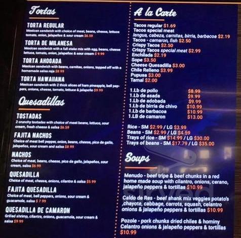Carniceria Las Reinas menus in Colusa, California, United States