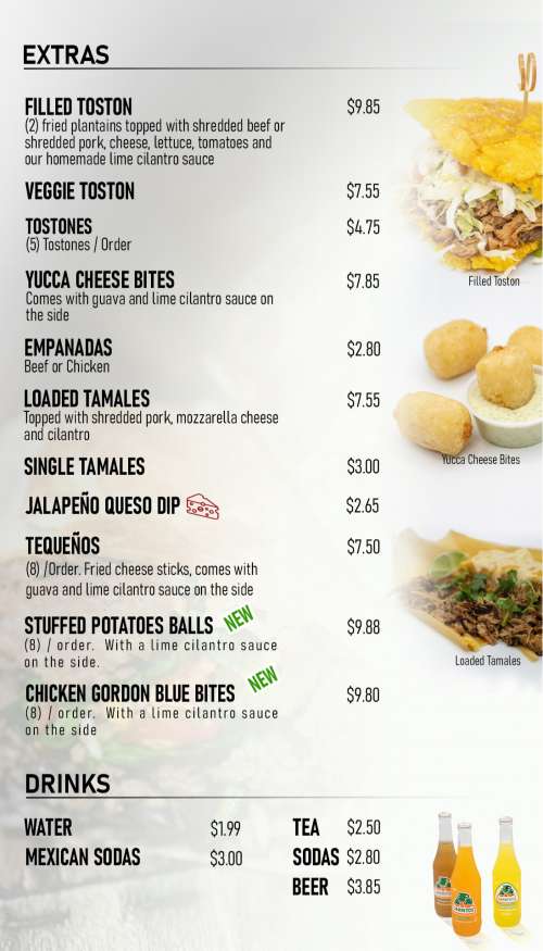 Latin Bowl Restaurant menu in Palm Harbor, Florida, USA