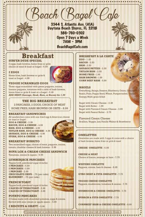 High Tide Kitchen menu in Daytona Beach, Florida, USA