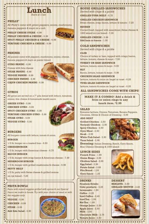 High Tide Kitchen menu in Daytona Beach, Florida, USA
