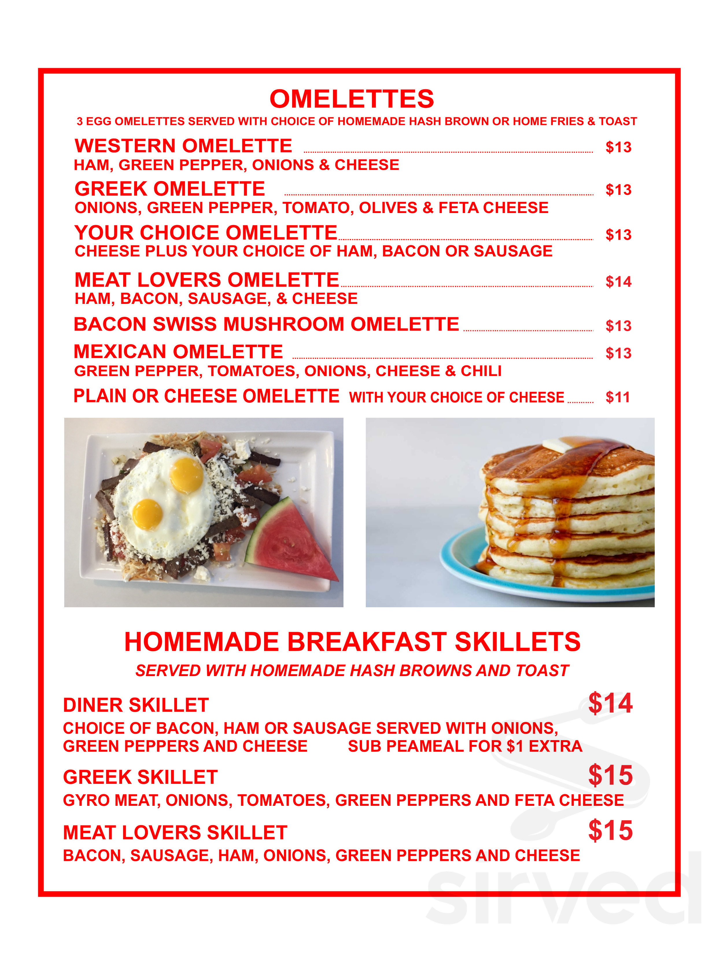 Imperial Diner Leamington menu in Leamington, Ontario, Canada