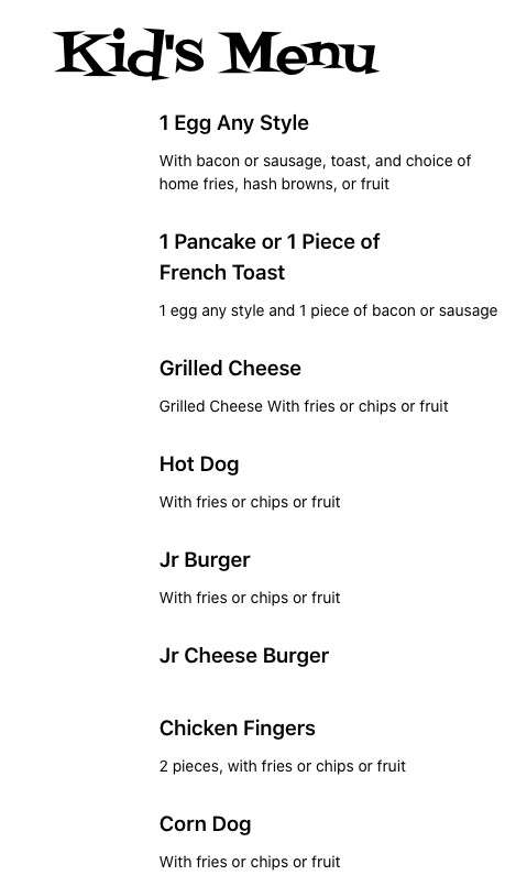 Telly's Charburgers menu in Santa Clarita, California, USA