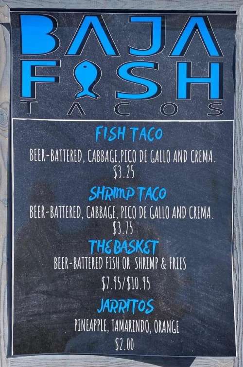 Baja Fish Tacos menu in McAllen, Texas, USA