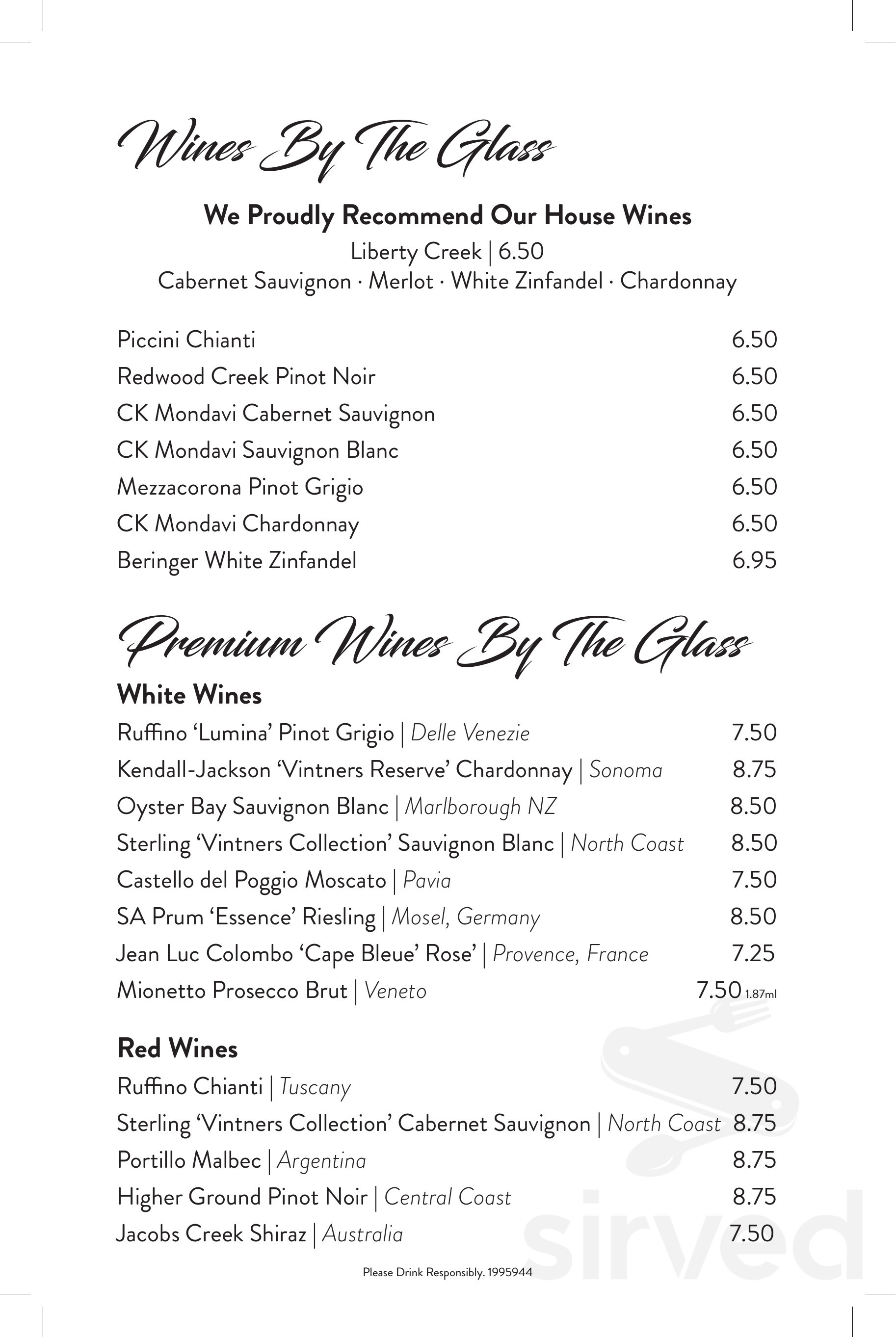 Menu for Tarantella's Ristorante in Clark, NJ | Sirved