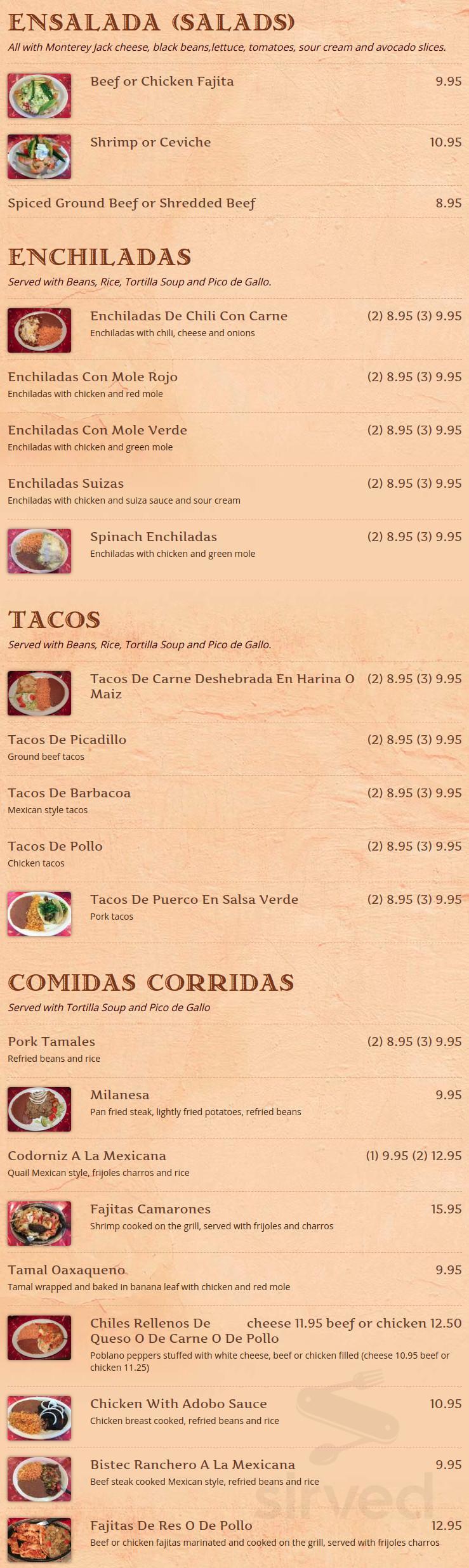 Benito's Restaurant menus in Fort Worth, Texas, United States