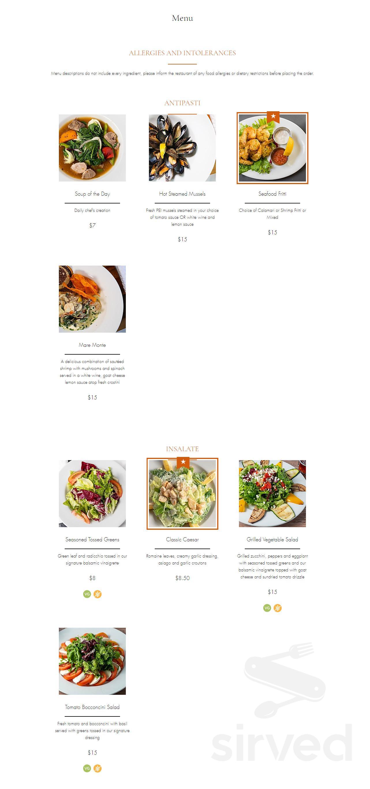 The Express Restaurant - Italian Eatery 2.0 menu in Stoney Creek ...