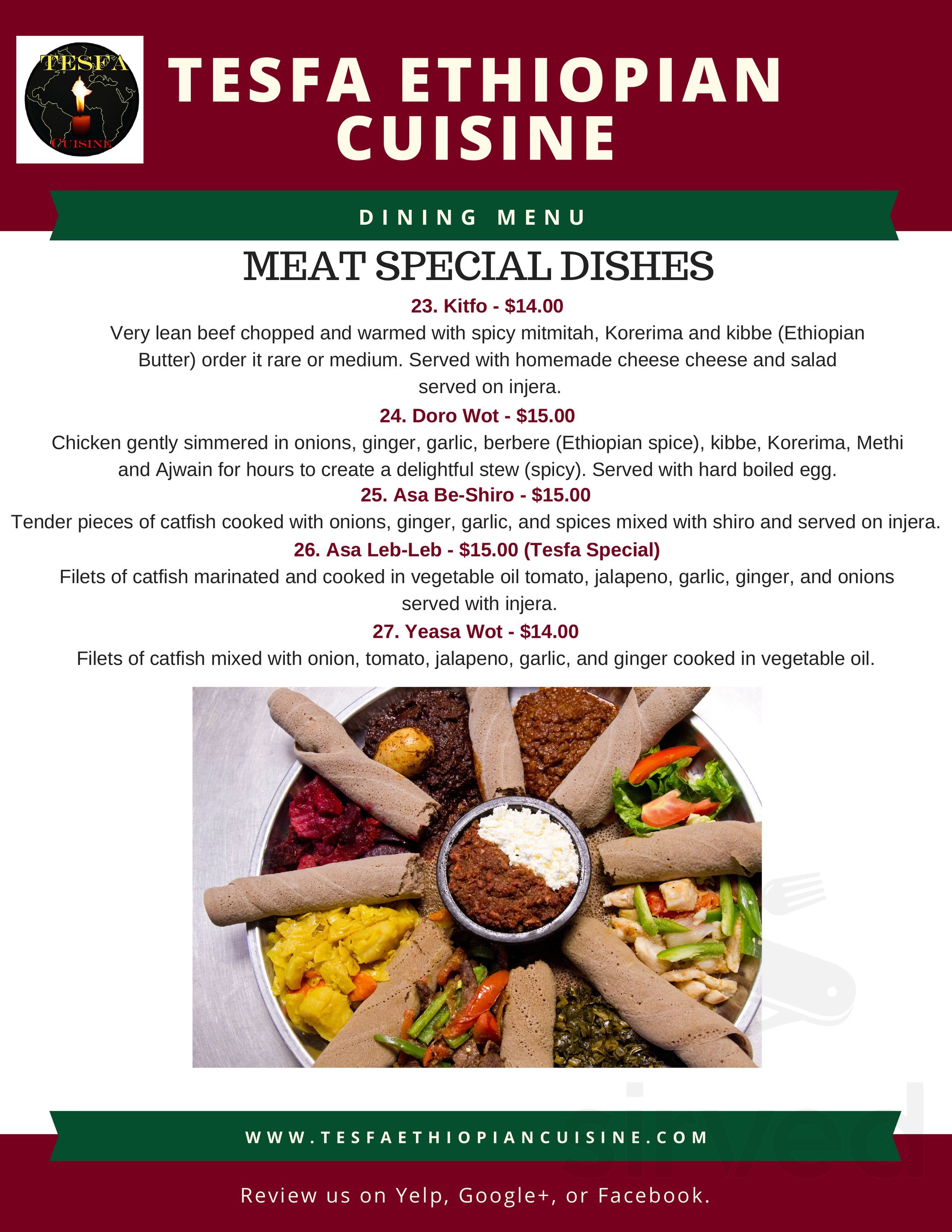 Menu - Chicago IL's Osas African Restaurant - Nigerian cuisine | Sirved
