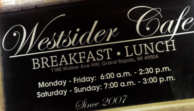 Menu for Westsider Cafe in Grand Rapids, MI | Sirved