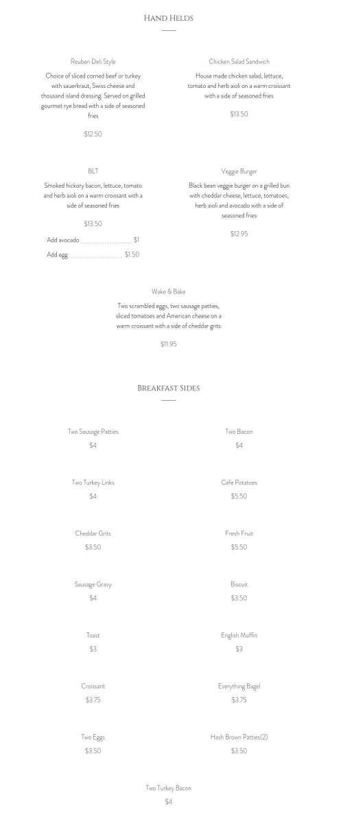 Tulua Bistro Jax Beach menu in Jacksonville Beach, Florida, USA