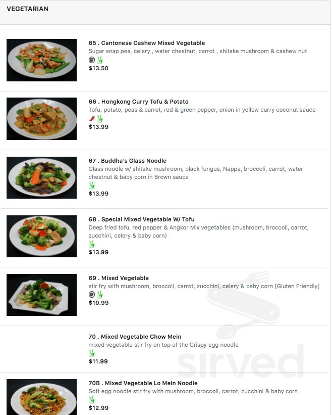 Thai Basil - Angkor North menus in Regina, Saskatchewan, Canada