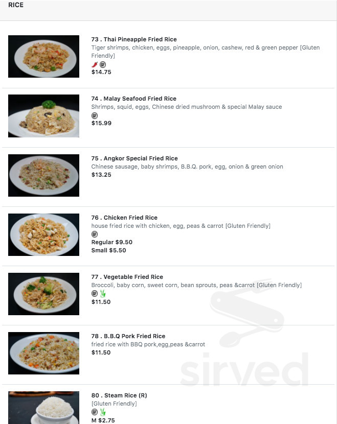 Thai Basil - Angkor North menus in Regina, Saskatchewan, Canada