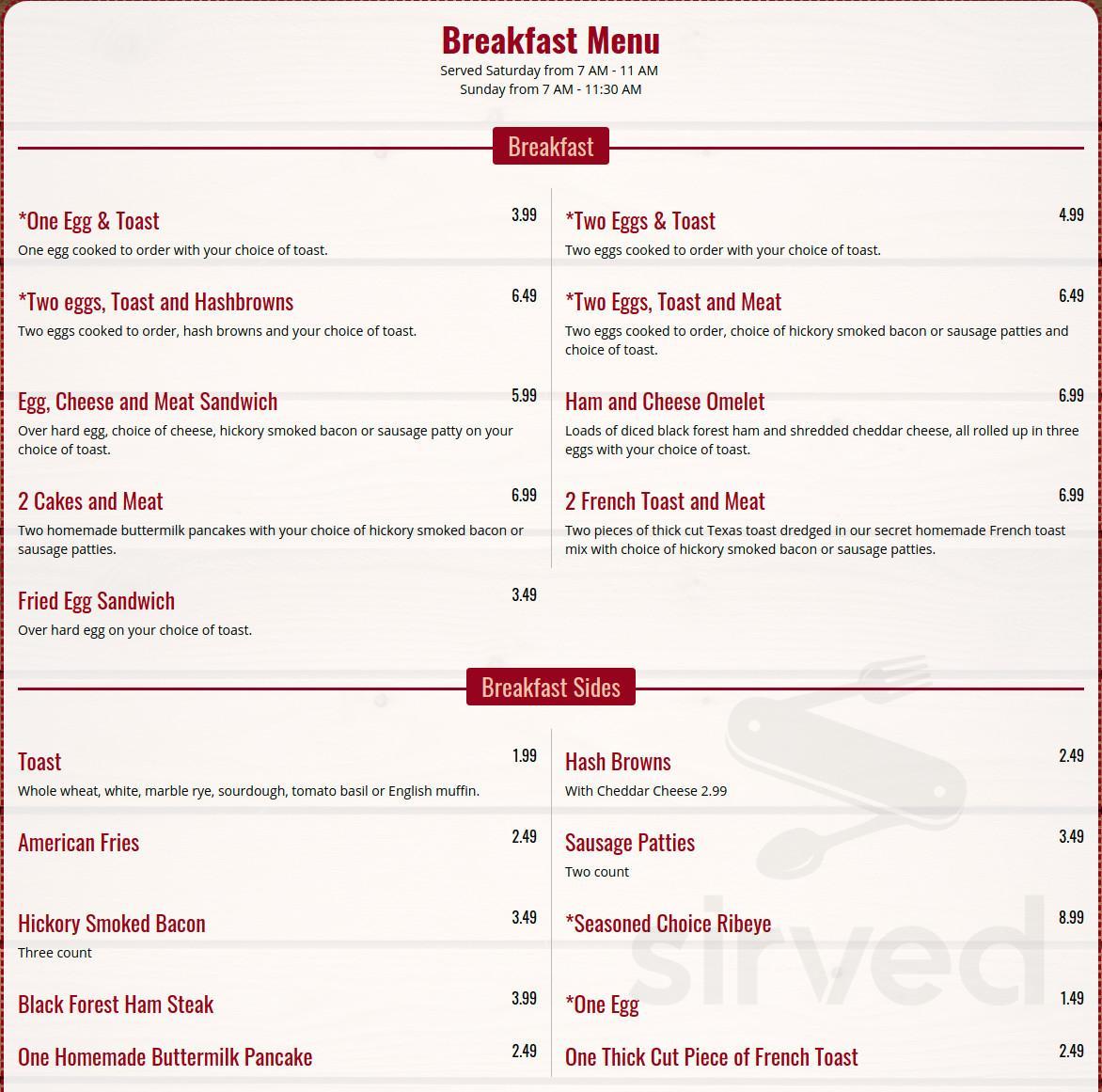 5th Quarter Bar & Grill menu in Verona, Wisconsin, USA