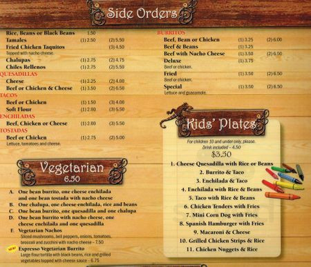 Don Ramon Mexican Restaurant menu in Shelby, North Carolina, USA