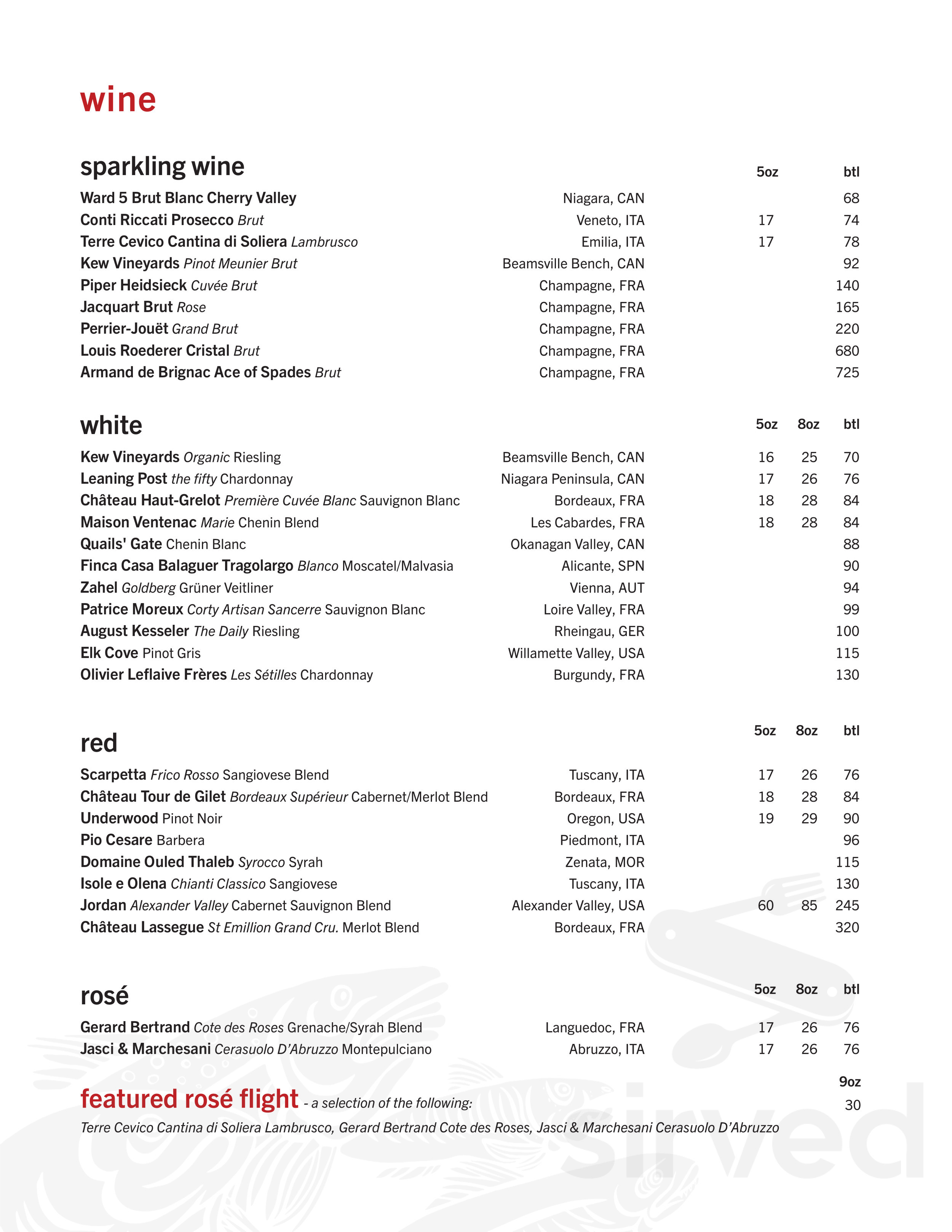 Menu - Toronto ON's Minami Toronto | Sirved