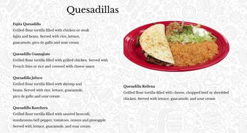 El Centenario menu in Camdenton, Missouri, USA