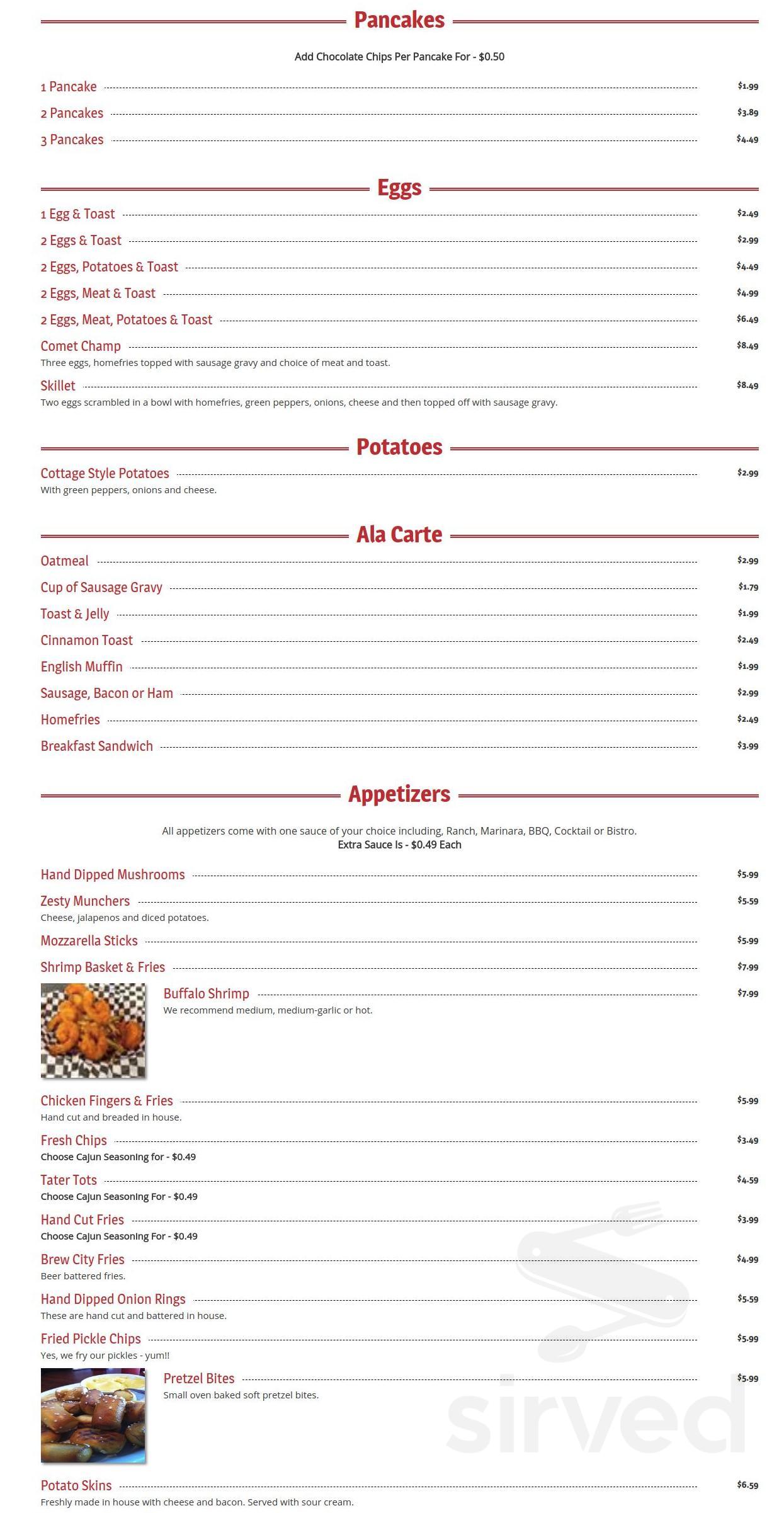 Rayz Cafe menu in Genoa, Ohio, USA