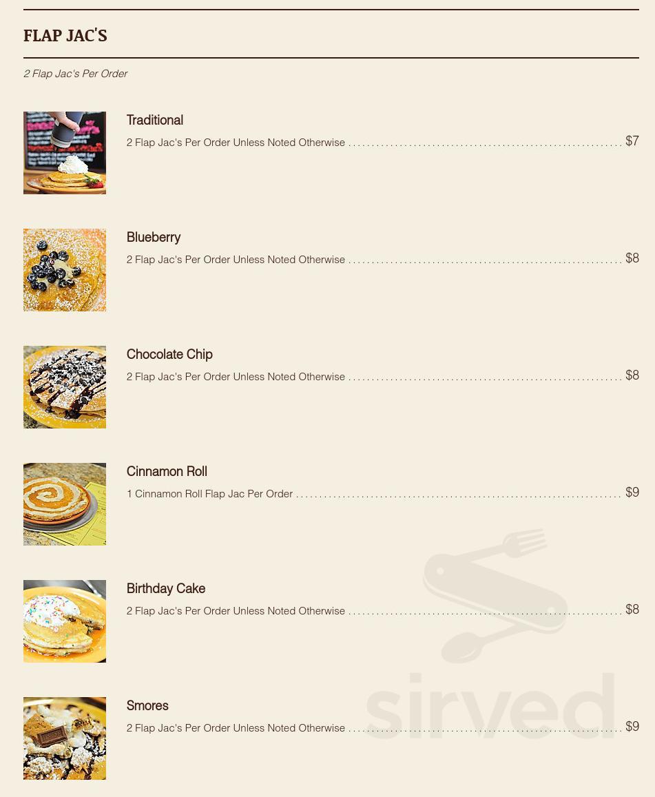 Jac's Cafe menu in Rockland, Massachusetts, USA