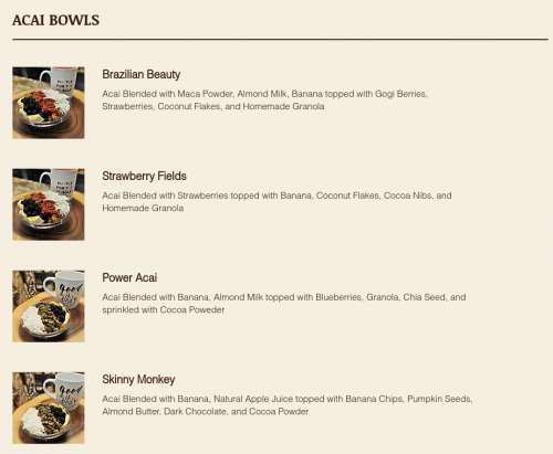 Jac's Cafe menu in Rockland, Massachusetts, USA