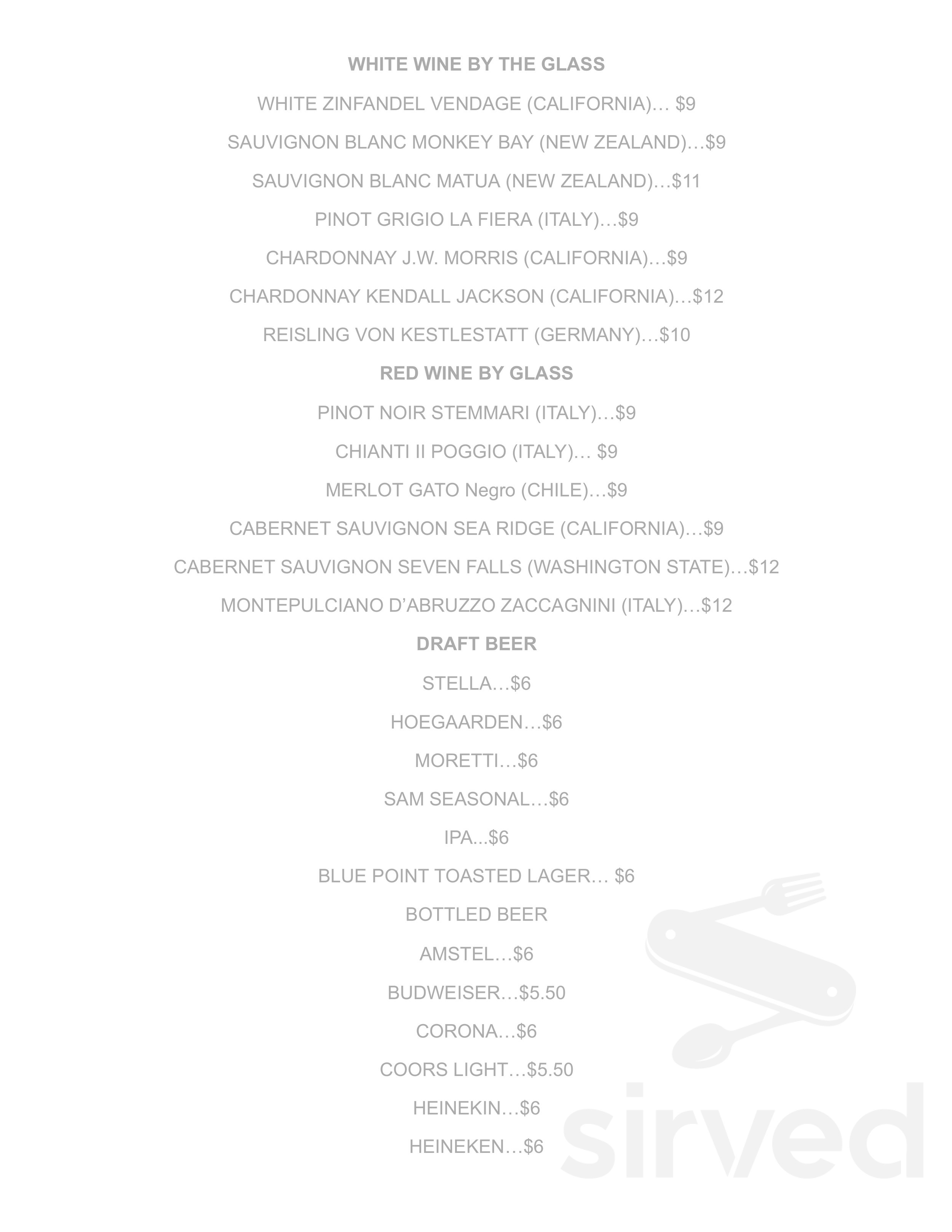 Caffè NaVona menu in Rockaway, New Jersey, USA