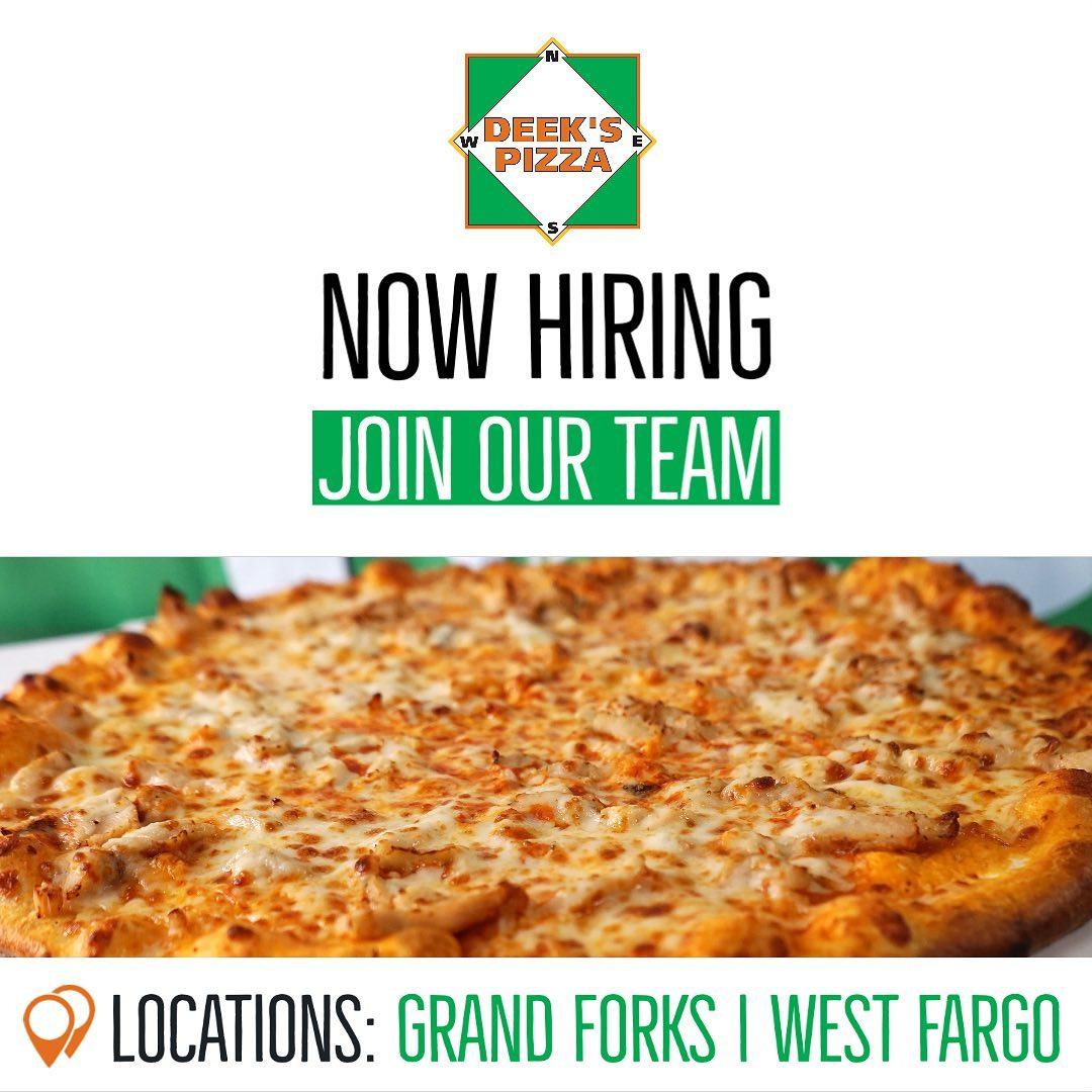 Deeks Pizza menu in Fargo, North Dakota, USA
