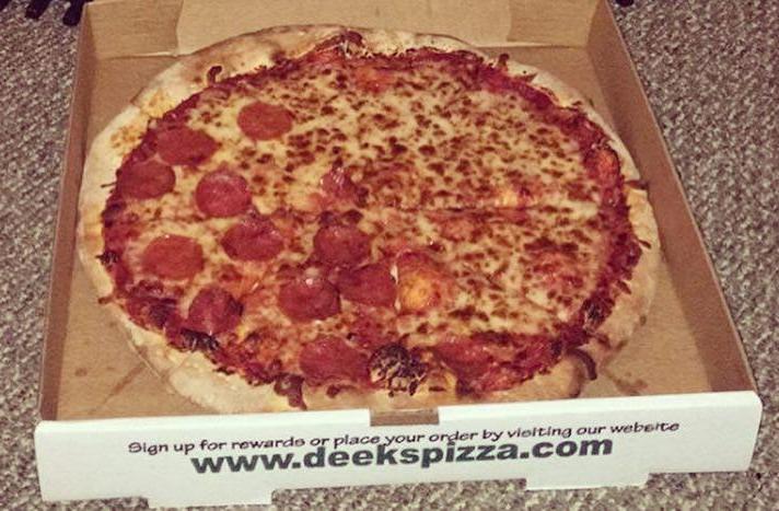 Deeks Pizza menu in Fargo, North Dakota, USA