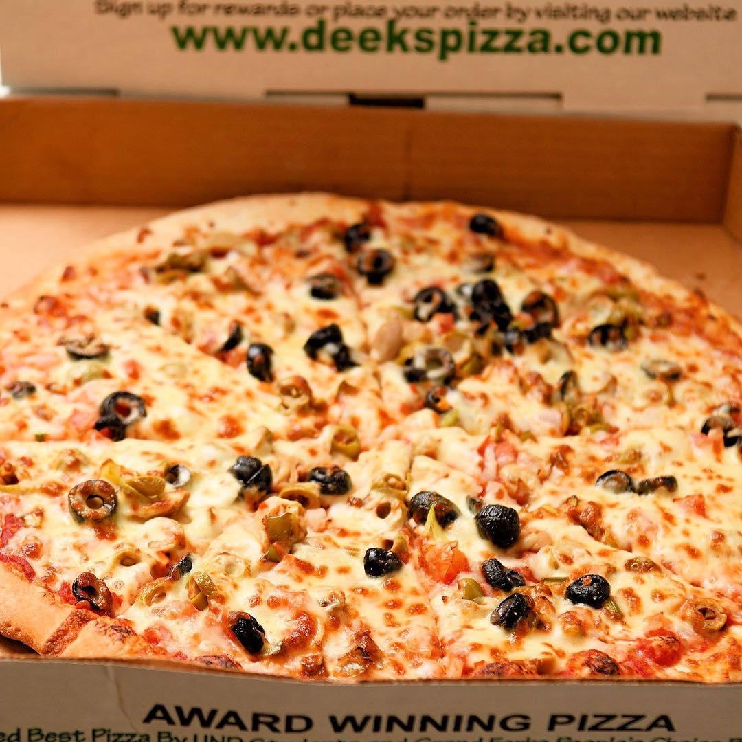 Deeks Pizza menu in Fargo, North Dakota, USA