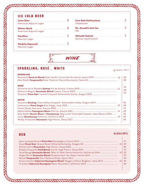 Wild Oats menu in Houston, Texas, USA