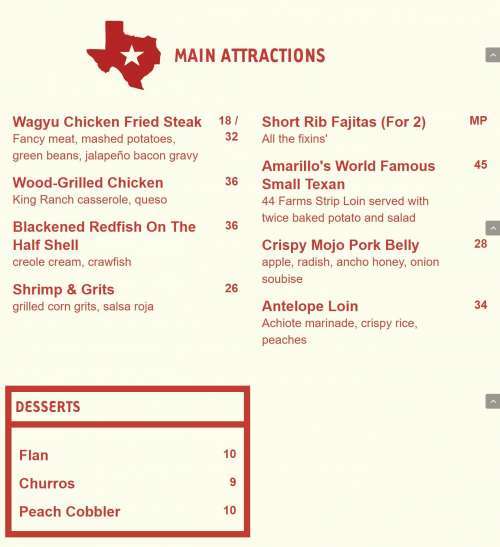 Wild Oats menu in Houston, Texas, USA
