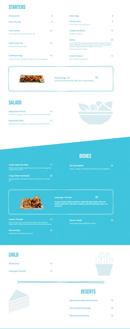 Restaurant Bar Le Bateau Marina D'aylmer menu in Gatineau, Quebec J9H ...