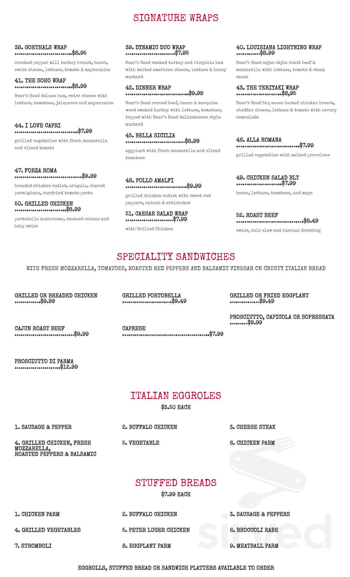 Aiello's Old Bridge menu in Old Bridge, New Jersey, USA