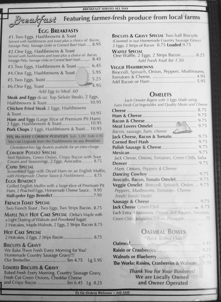 Menu - Boise ID's Capri Restaurant | Sirved