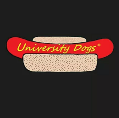 University Dogs menu in Decatur, Illinois, USA