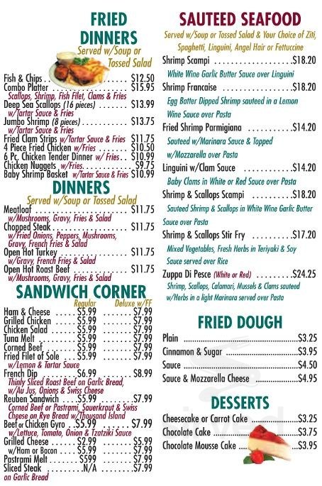 Pizza Choice menu in Springfield, Massachusetts, USA