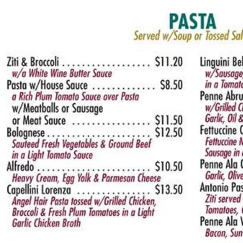 Pizza Choice menu in Springfield, Massachusetts, USA