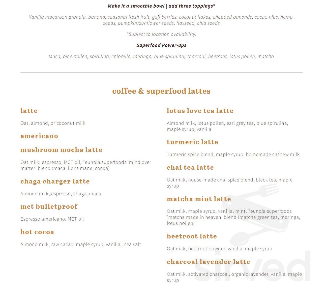 Menu - Sherwood Park AB's kb&co | Sirved