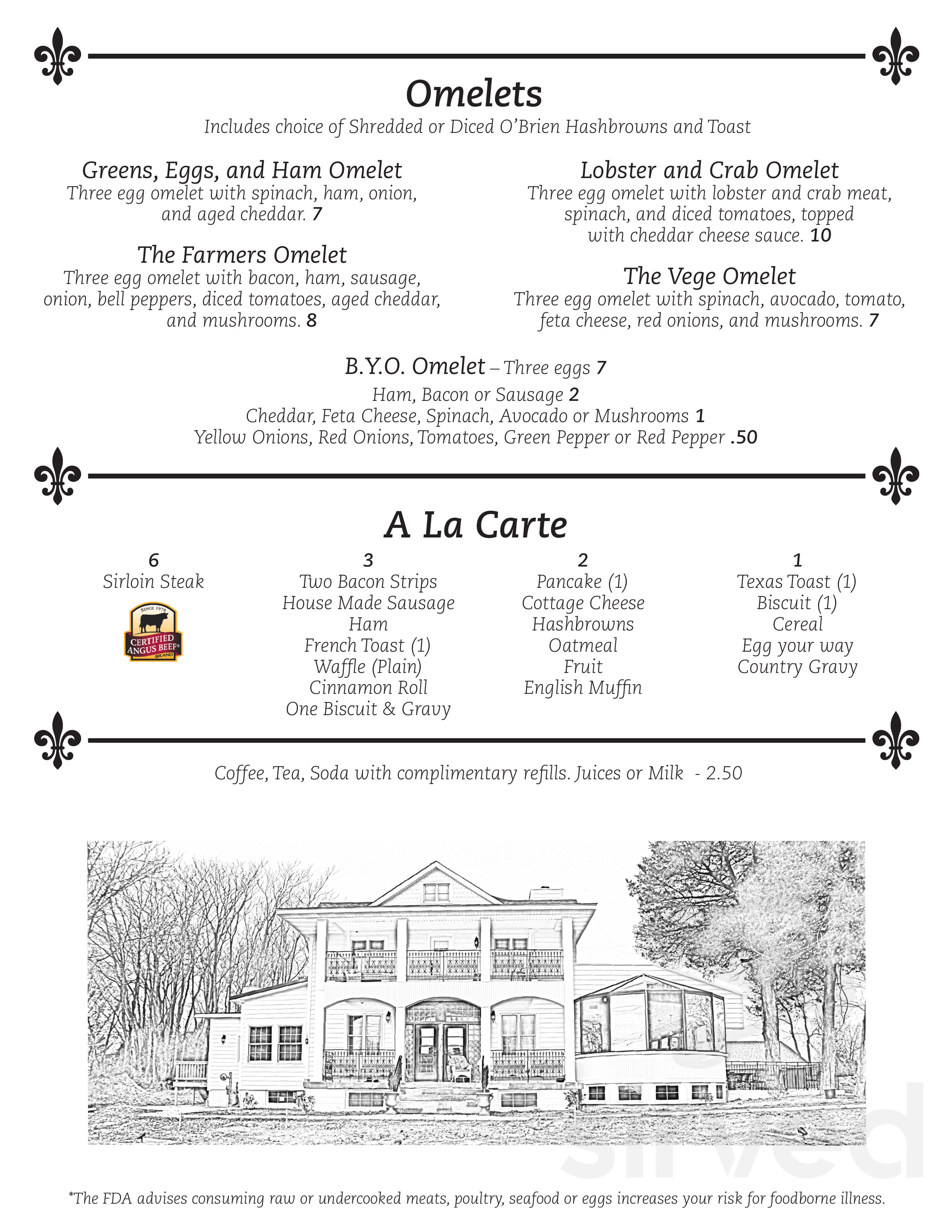 The Russell House Restaurant Inn and Brewery menu in Hillsboro ...