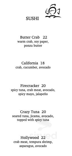 BrickTop's menu in Franklin, Tennessee, USA