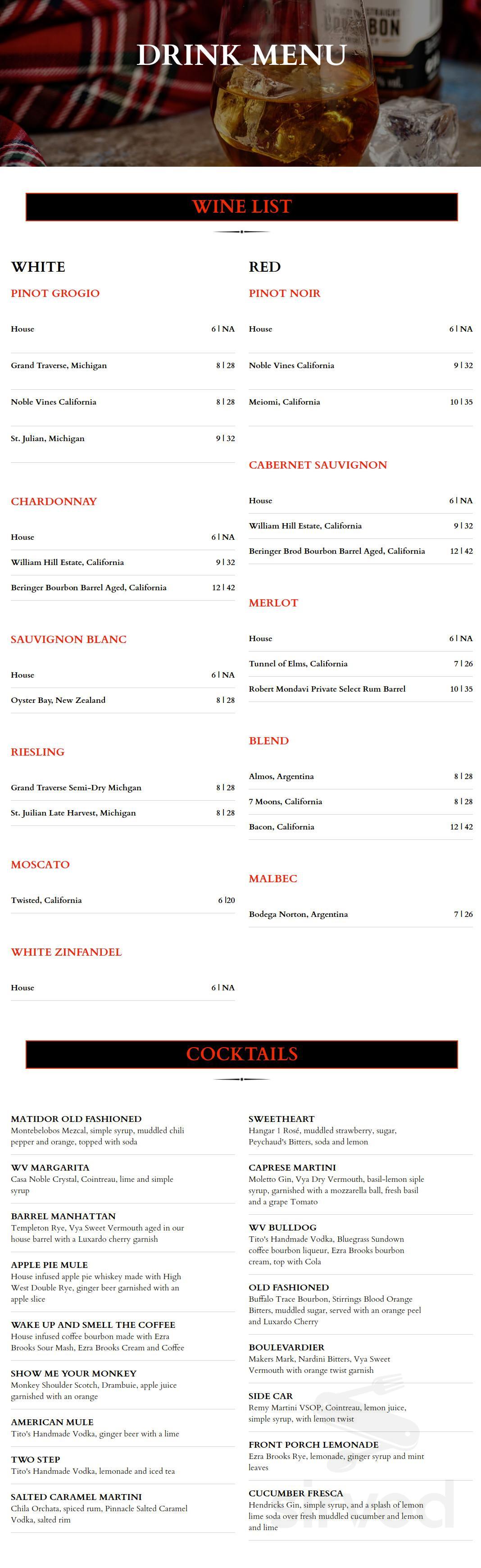 Blind Owl Restaurant & Bar menu in New Baltimore, Michigan, USA