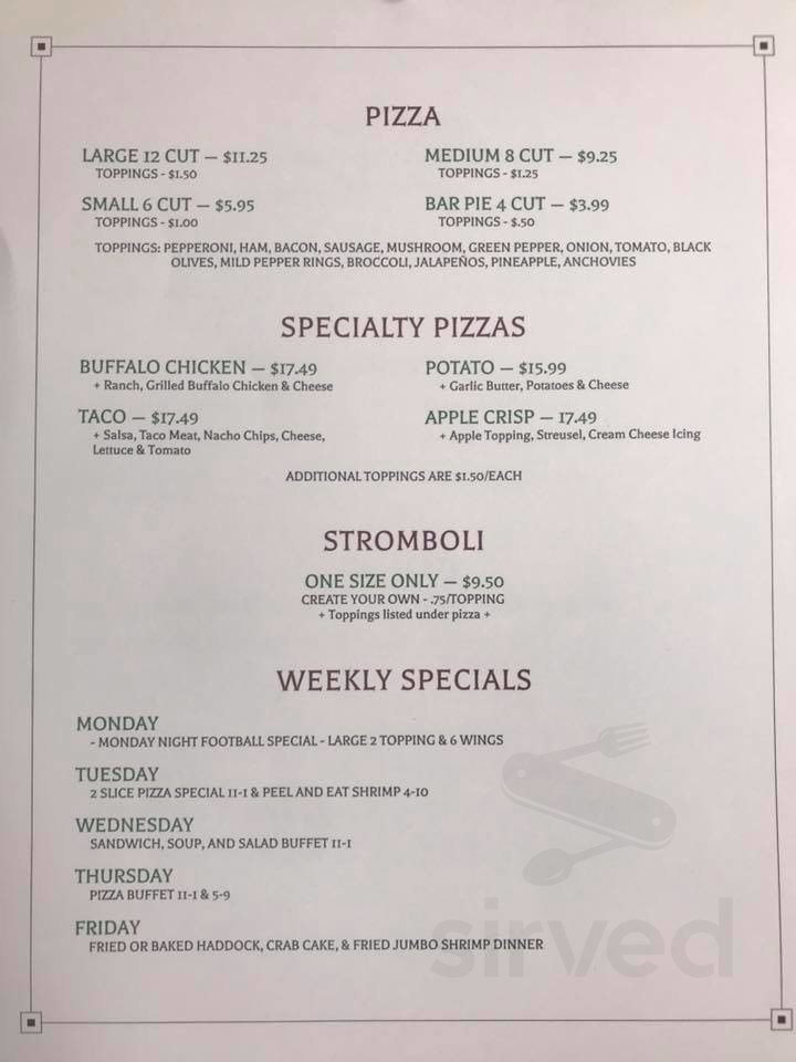 Clark Powells Restaurant and Bar menu in Ebensburg, Pennsylvania, USA
