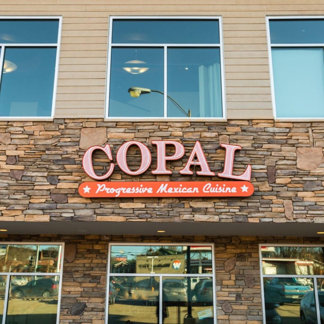 Copal menu in Lincoln, Nebraska, USA