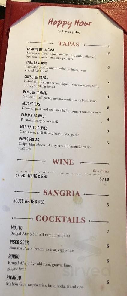 Menu for Ceviche Tapas Bar & Restaurant (St. Petersburg) in St ...