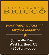 Menu for Restaurant Bricco in West Hartford, CT | Sirved