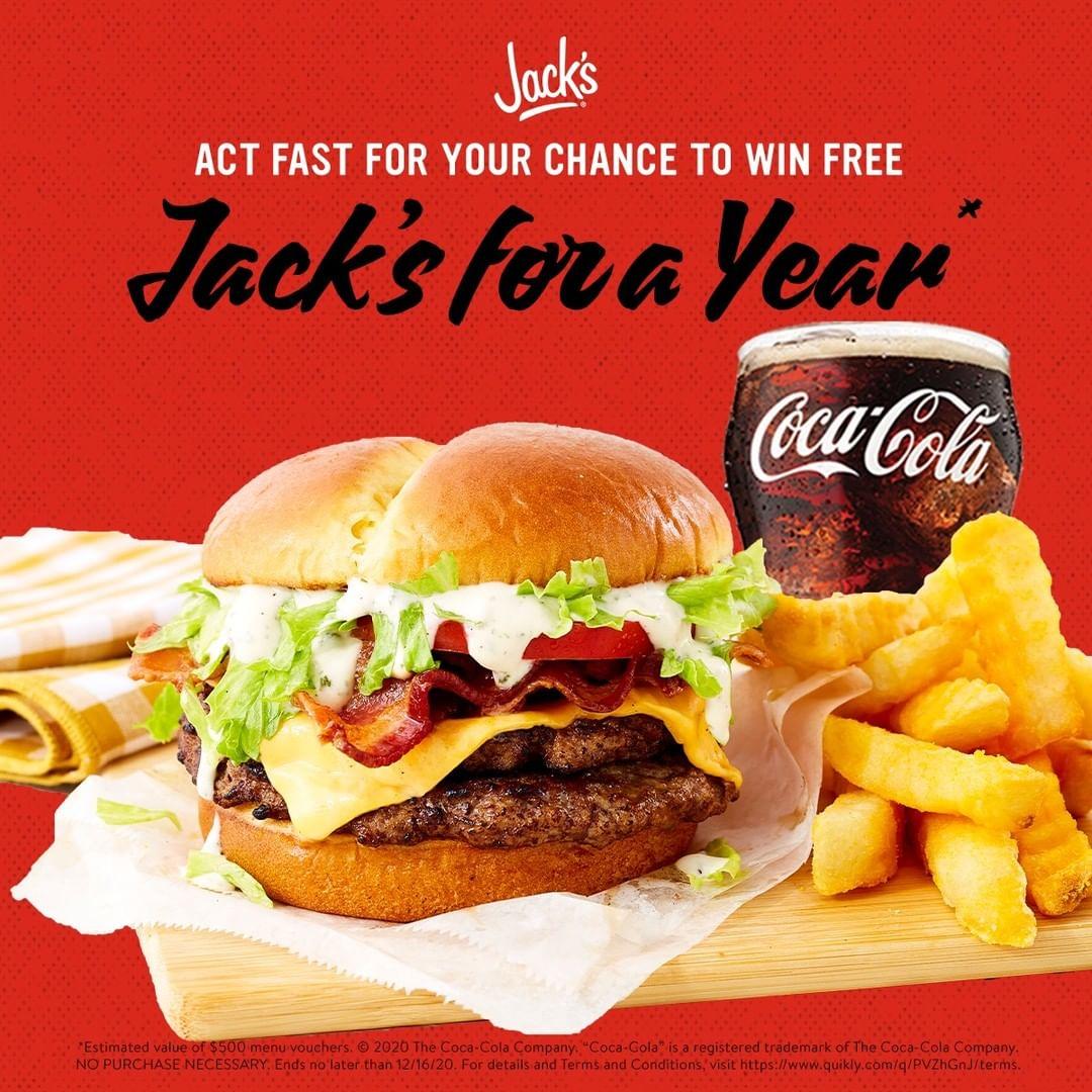 Jack's menu in Fort Oglethorpe, Georgia, USA