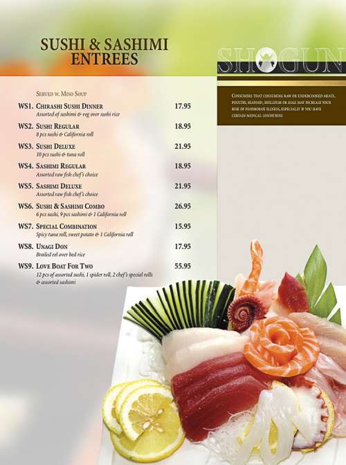 Shogun Japanese Steakhouse Of South County menu in St. Louis, Missouri, USA