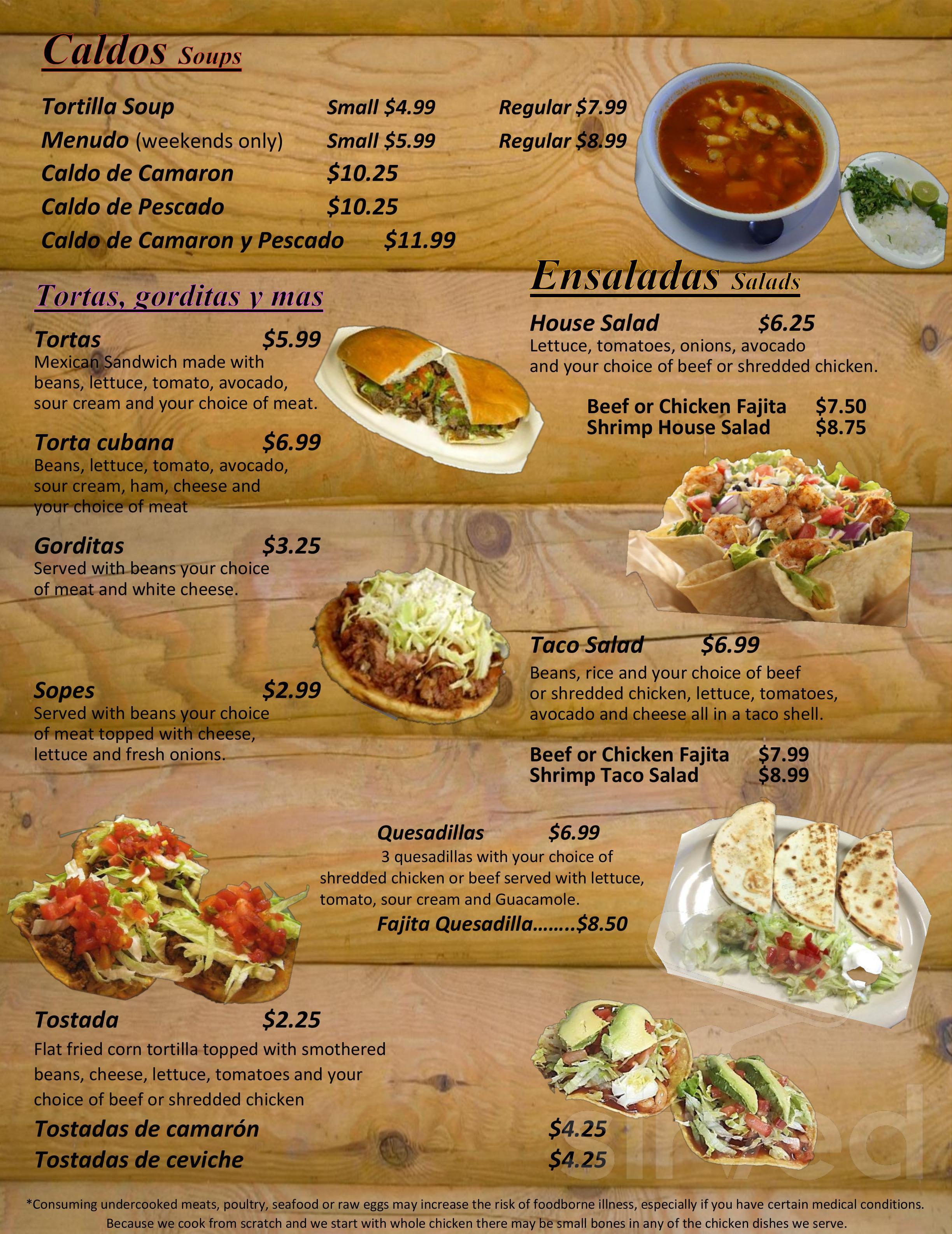 La Rancheria Restaurant menus in Lockhart, Texas, United States