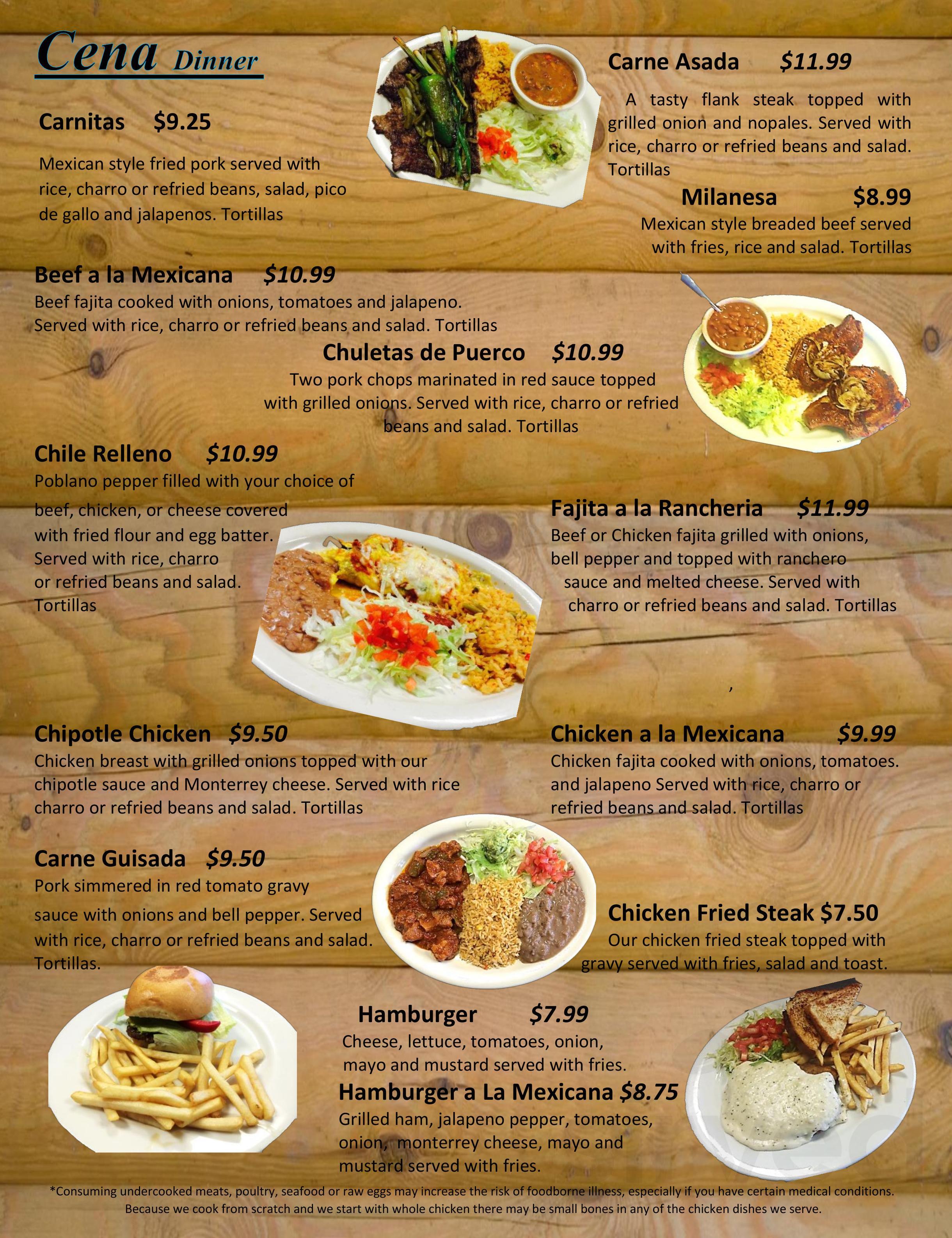 La Rancheria Restaurant menus in Lockhart, Texas, United States