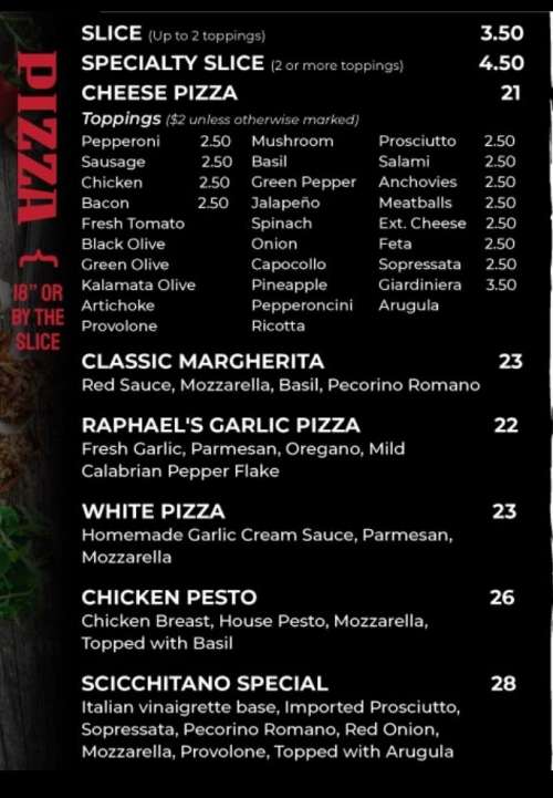 Scicchitano's Pizzeria menu in Hilo, Hawaii, USA