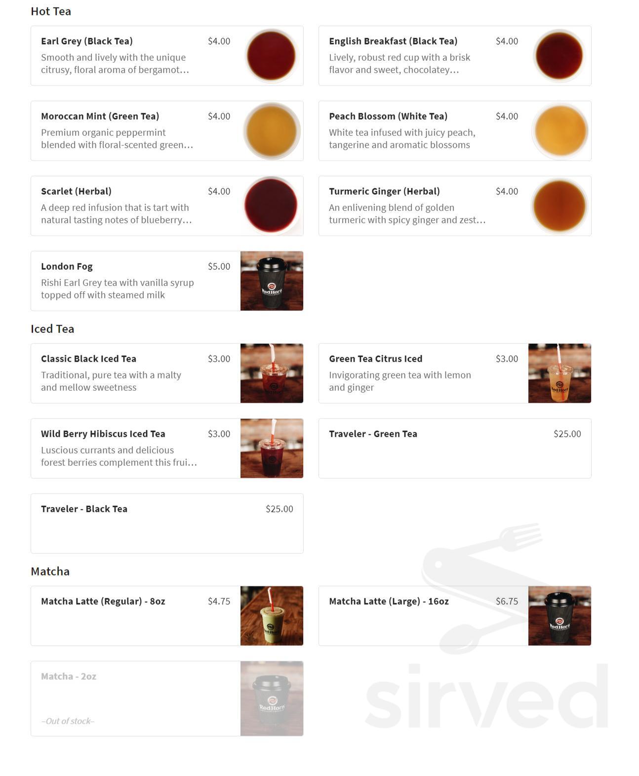 Red Horn Brewery & Roastery menus in Leander, Texas, United States