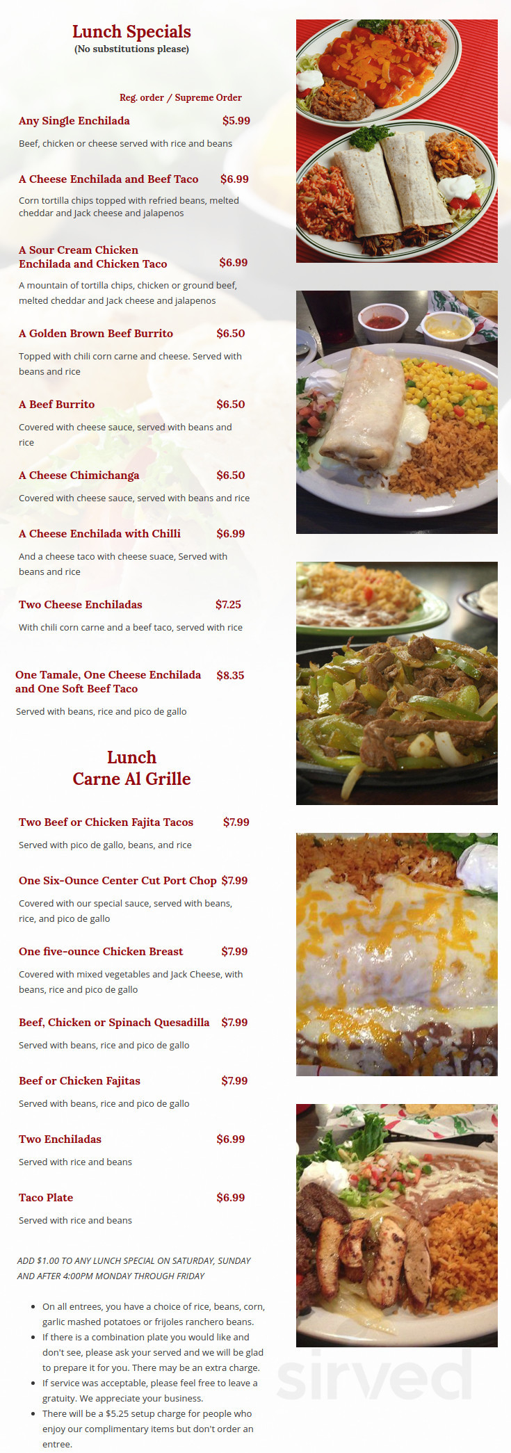 Menu - Oklahoma City OK's Monterey Jack's Cafe Y Cantina | Sirved