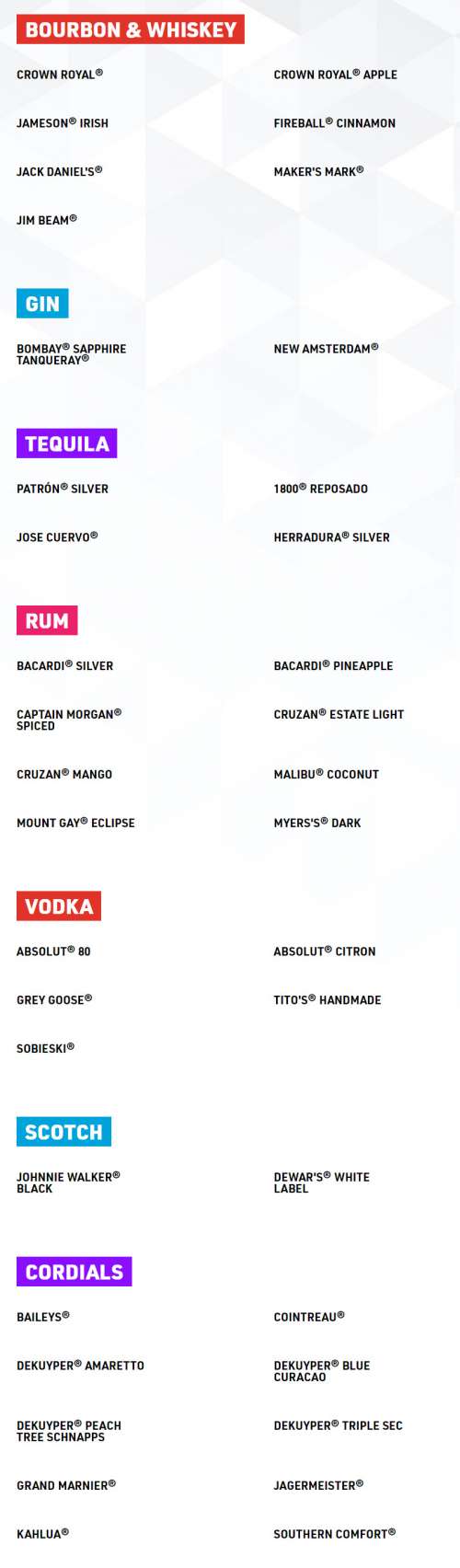 Main Event Hoffman Estates menu in Hoffman Estates, Illinois, USA